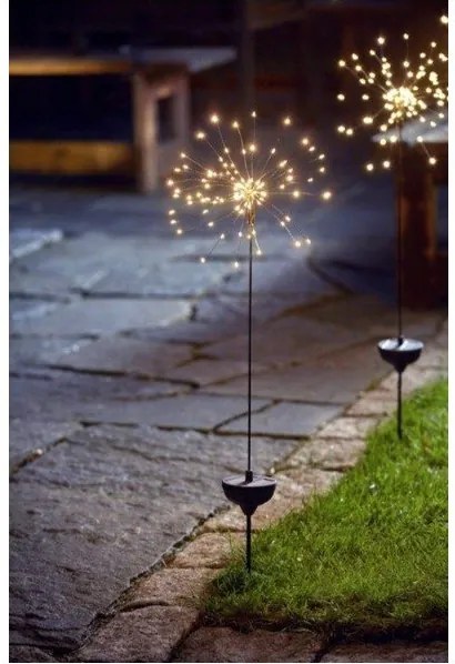 Venkovní solární LED svítidlo s bílými diodami Star Trading Firework, výška 100 cm