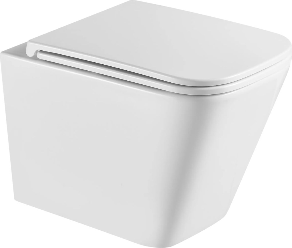 Erga Mery+, závěsná WC mísa 515x360x360mm, Rimless Tornado 2 + toaletní sedátko s pomalým zavíráním, bílá, ERG-V03-MERY-TO2-WH