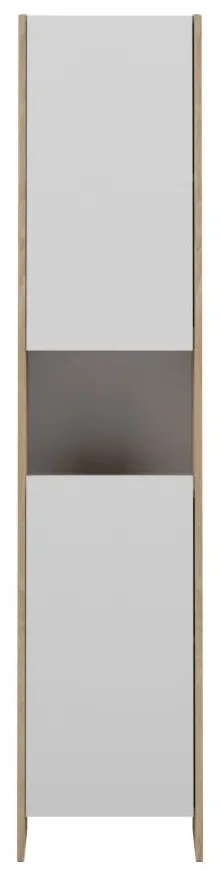Bílá koupelnová skříňka s hnědým korpusem Symbiosis Biarritz, šířka 38,2 cm