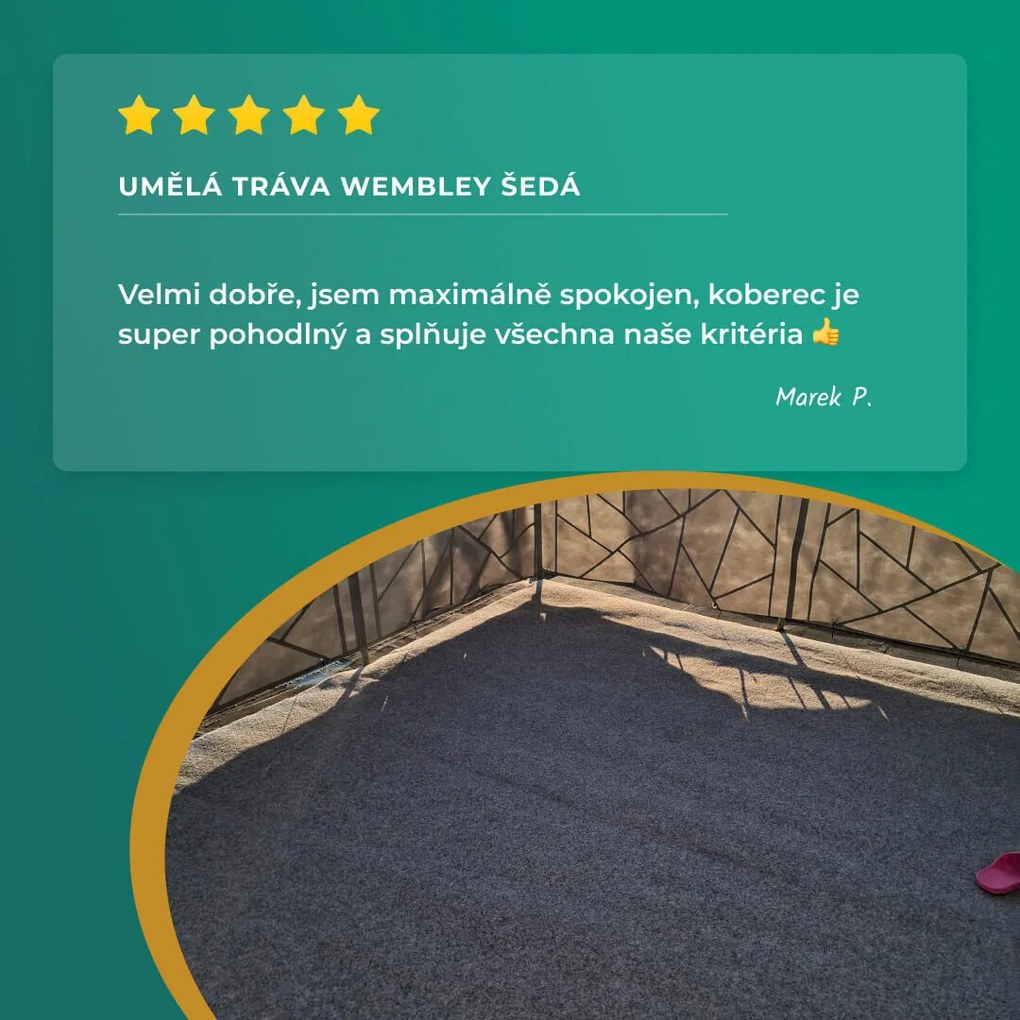 Betap, Umělá tráva Wembley šedá, spodní část s nopy (na pevné podklady), šíře 2m,4m, šedá, nopy, chodba / předsíň