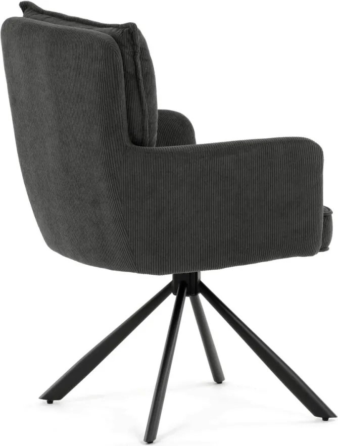 Jídelní židle HC-X1128 GREY2, manšestrová látka, šedá (60 x 67) cm