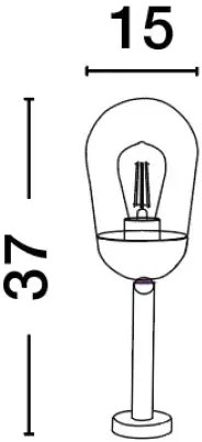 Venkovní zahradní lampa Omika B 15 tmavě šedé