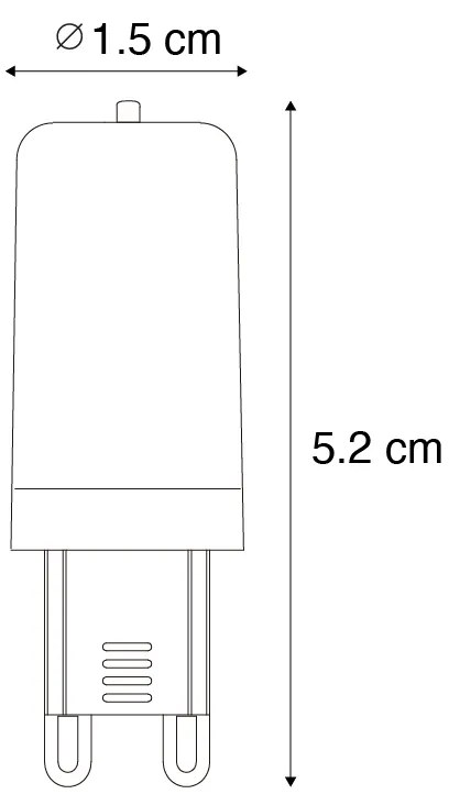 Sada 5 stmívatelných LED žárovek G9 3W 280 lm 2700K