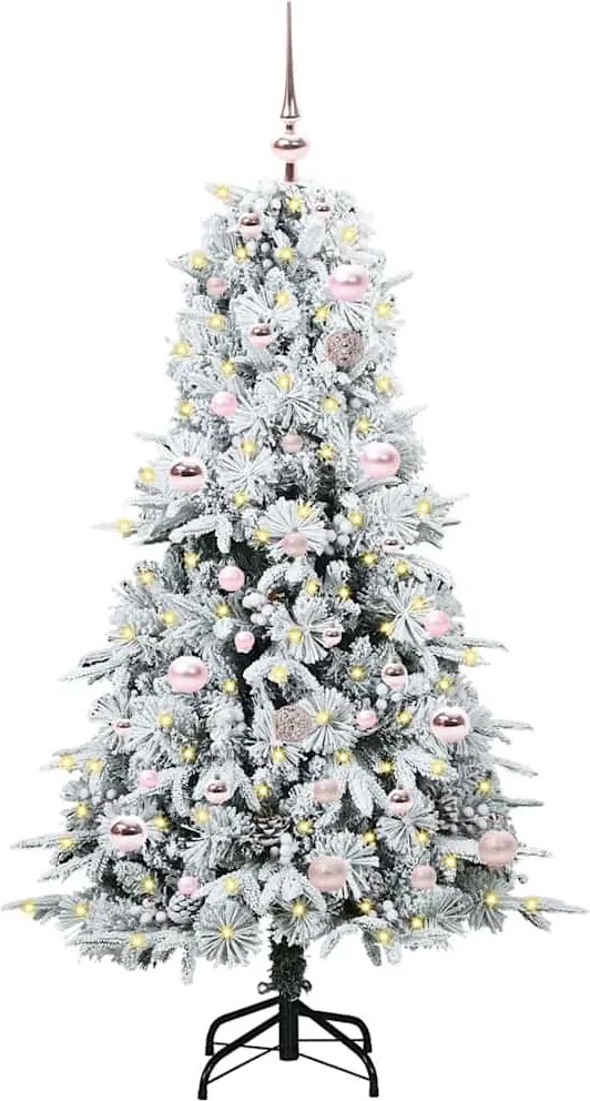 Umělý Skládací Vánoční Strom s stojanem Bílá 150 cm PE a PVC 3397473
