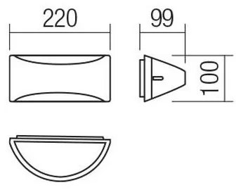 Redo 90192 - LED Venkovní nástěnné svítidlo SCUDO LED/10W/230V 3000K IP54 hnědá