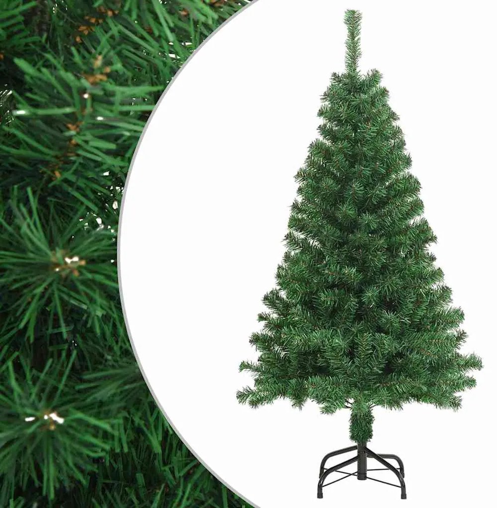 Umělý vánoční stromek s hustými větvemi zelený 150 cm PVC 321034
