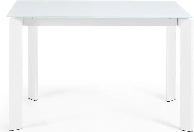 Rozkládací jídelní stůl s přídavnou deskou se skleněnou deskou 80x120 cm Axis – Kave Home