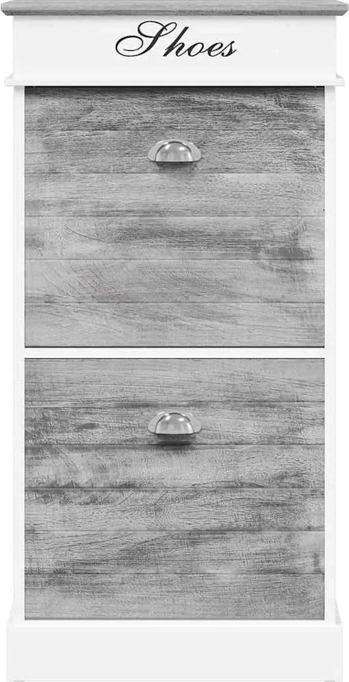 Botník šedý 50 x 28 x 98 cm dřevo pavlovnie 284087