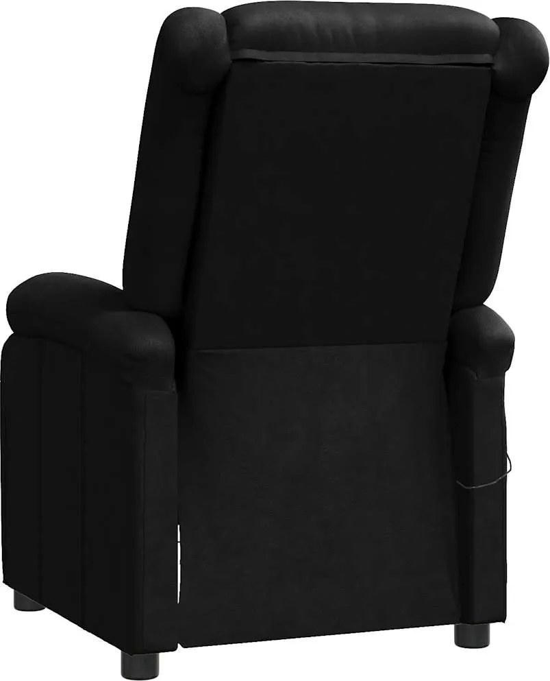 Polohovací křeslo černé umělá kůže 340169