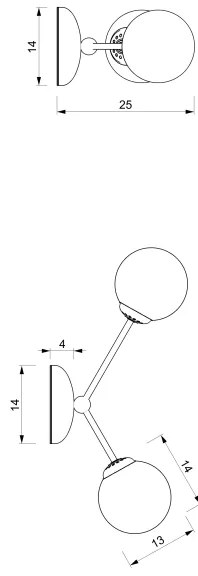 Nástěnné svítidlo JOY 2xE14/40W/230V bílá/lesklý chrom