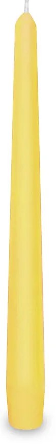 Wimex 31105 - kónická svíčka 23 × 245 mm, žlutá - 10 ks