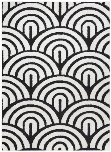Dywany Łuszczów, Kusový koberec Mode 8629 cream/black, 80x150, bílá, černobílá, kancelář