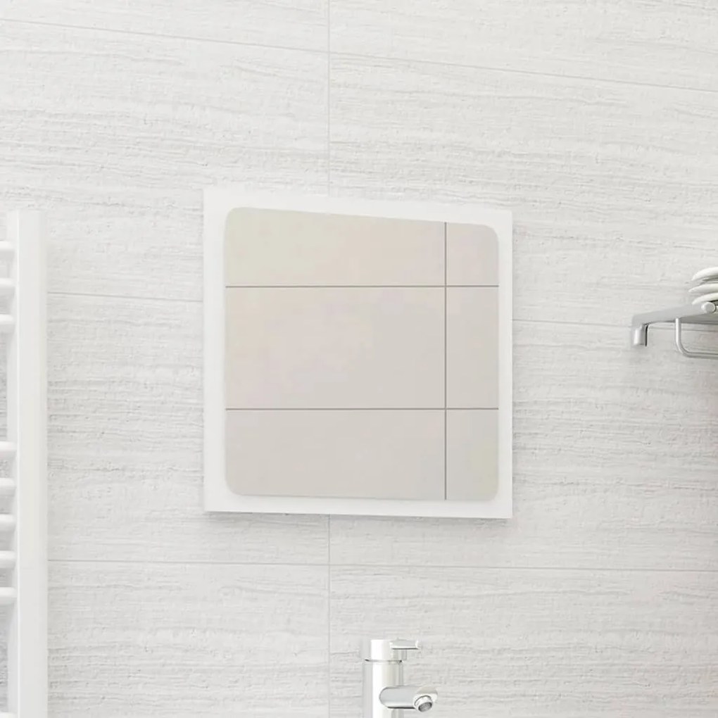 804598 vidaXL Koupelnové zrcadlo bílé 40 x 1,5 x 37 cm dřevotříska