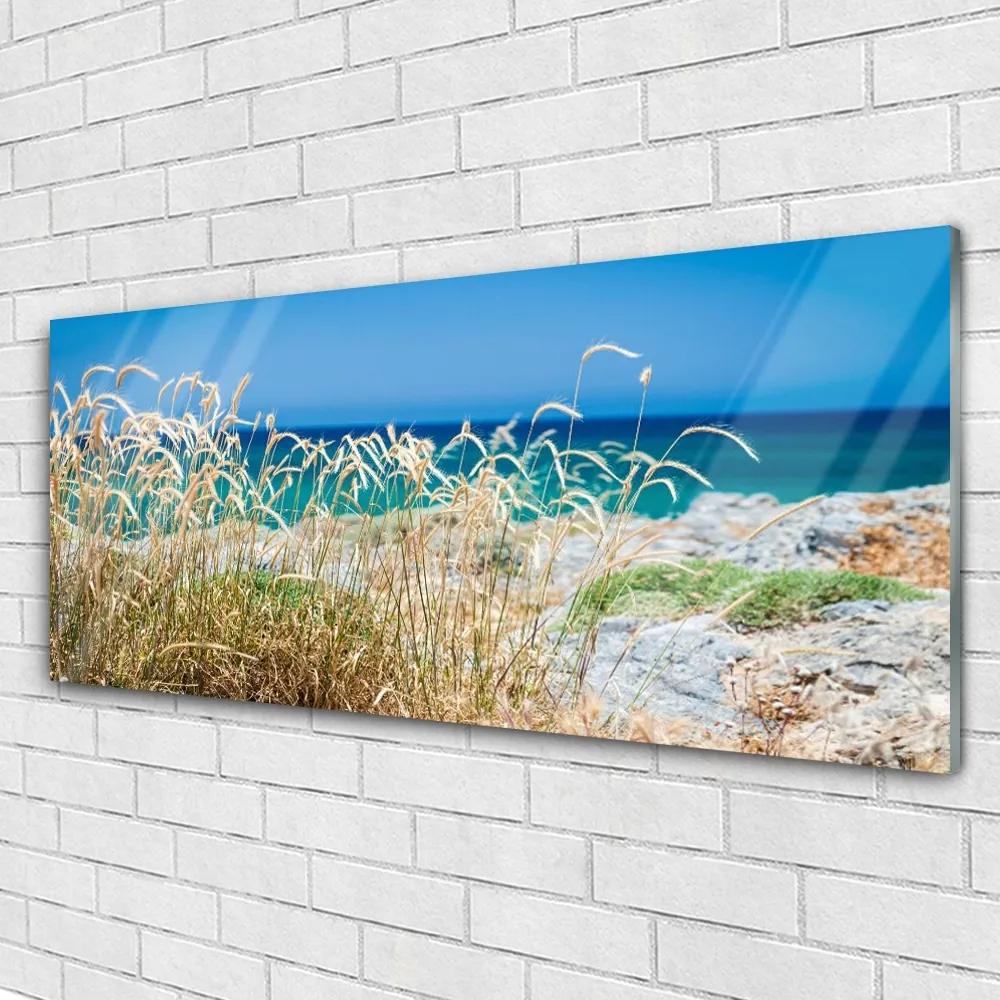 akrylový obraz Pláž Krajina 125x50 cm