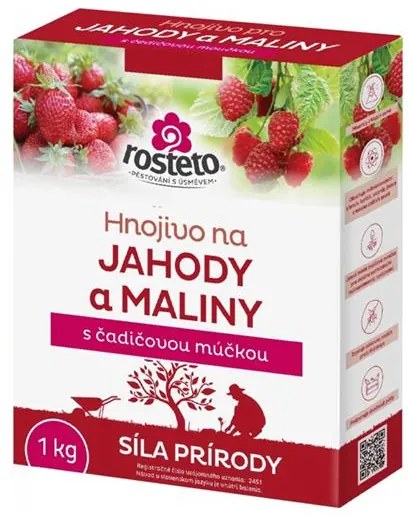 Hnojivo pro jahody a maliny ROSTETO 1kg s čedičovou moučkou
