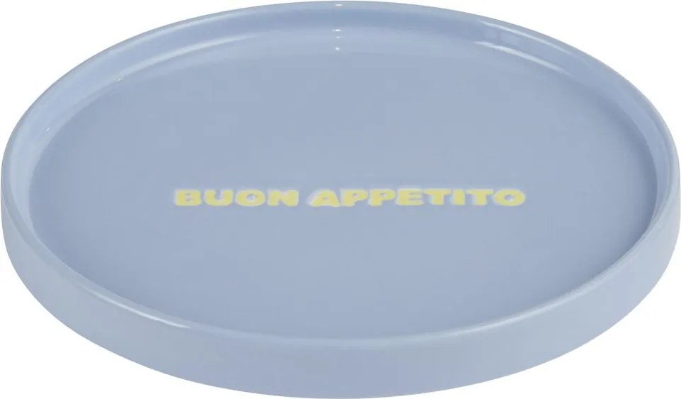 Butlers GOOD VIBES Talíř "Buon Appetito" 15 cm - modrá