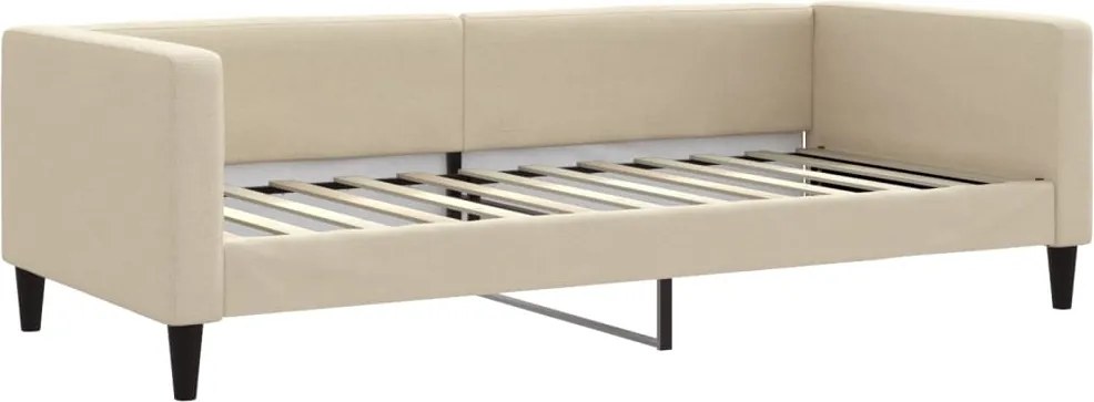 Válenda s přistýlkou krémová 90 x 200 cm textil 3196582