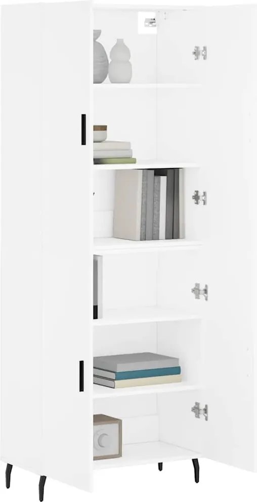Skříň highboard bílá 69,5 x 34 x 180 cm kompozitní dřevo 3195691