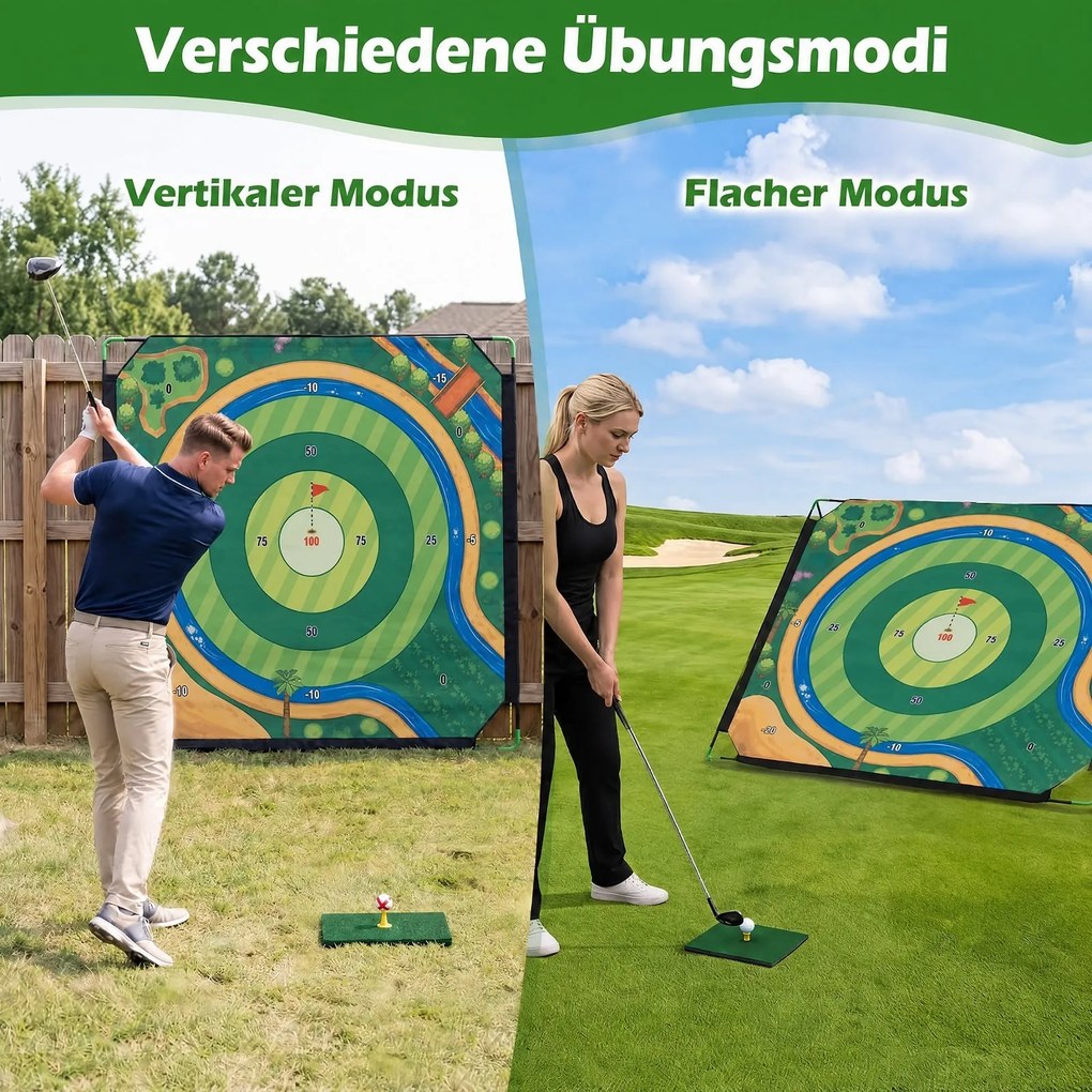 Costway Golfová hrací sada s kovovým stojanem a 24 míčky pro děti a dospělé