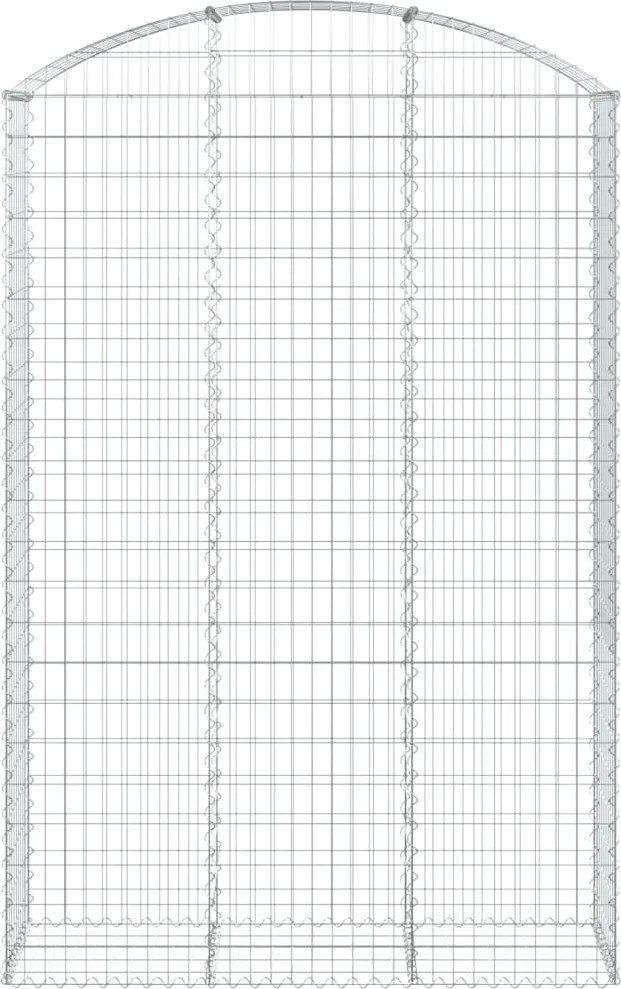 Klenutý gabionový koš 150 x 50 x 220/240 cm pozinkované železo 153461