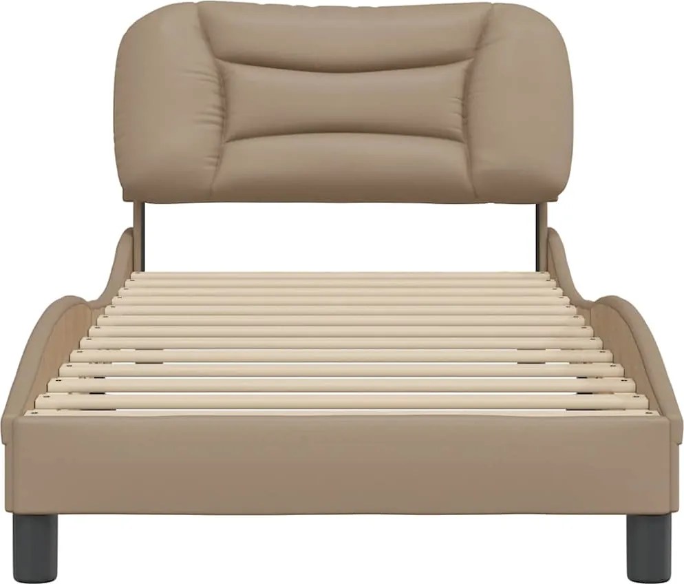 Rám postele bez matrace Hvar cappuccino 90x190 cm umělá kůže 3207971