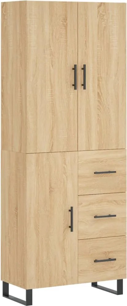 Skříň highboard dub sonoma 69,5 x 34 x 180 cm kompozitní dřevo 3195926