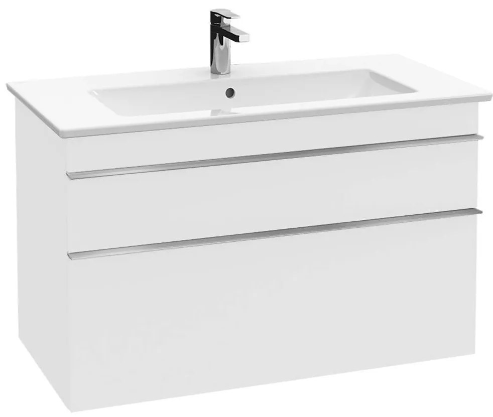 Villeroy & Boch Venticello - Umyvadlová skříňka, 75x59x50 cm, 2 zásuvky, Glosy White A92501DH