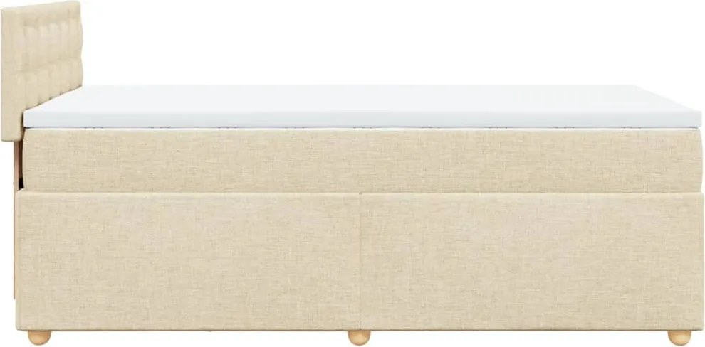 Box spring postel s matrací krémová 90x190 cm textil 3286554
