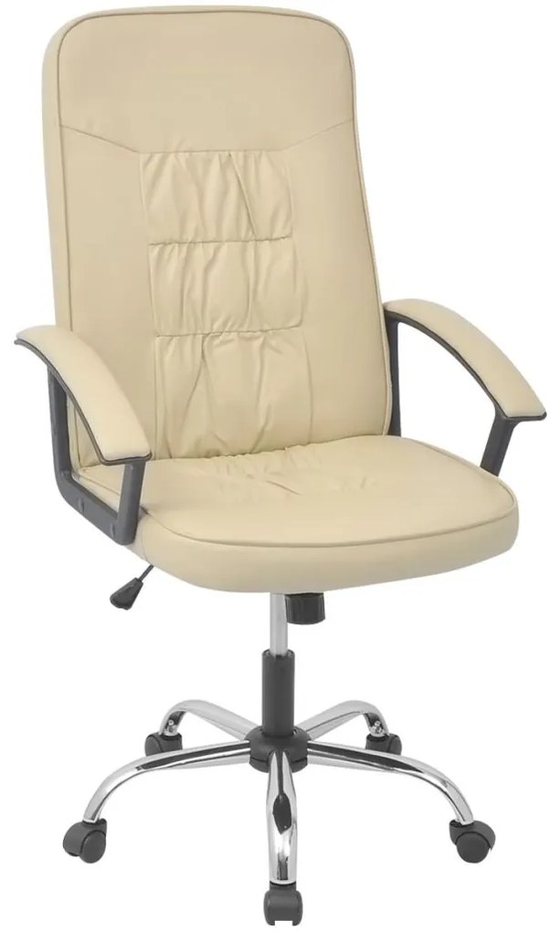 20127 vidaXL Kancelářská židle z umělé kůže 67x70 cm, krémová