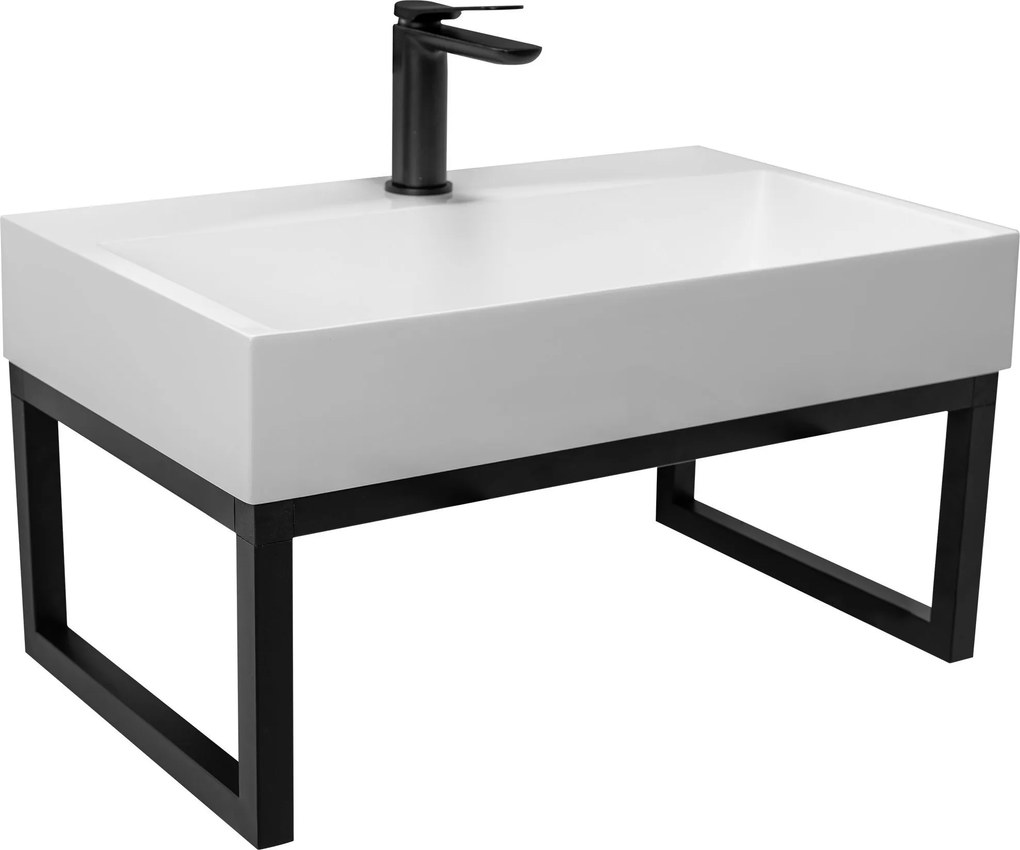 Rea, Konglomerátové umyvadlo na desku REA GOYA - 70CM + konzola, KPL-U8902