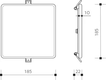 LED podhledové svítidlo Panlux SQUARE 18W IP66 3000K PN14100012
