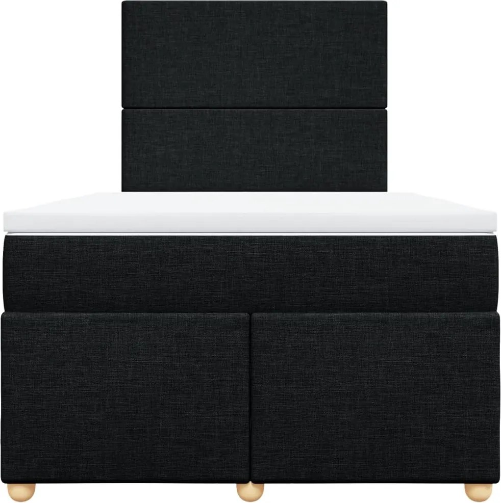 Box spring postel s matrací černá 120x190 cm textil 3291214