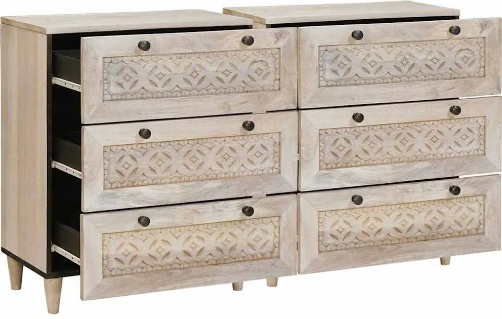 Servírovací skříň 2 ks 120 x 33,5 x 75 cm Bílá 3310070
