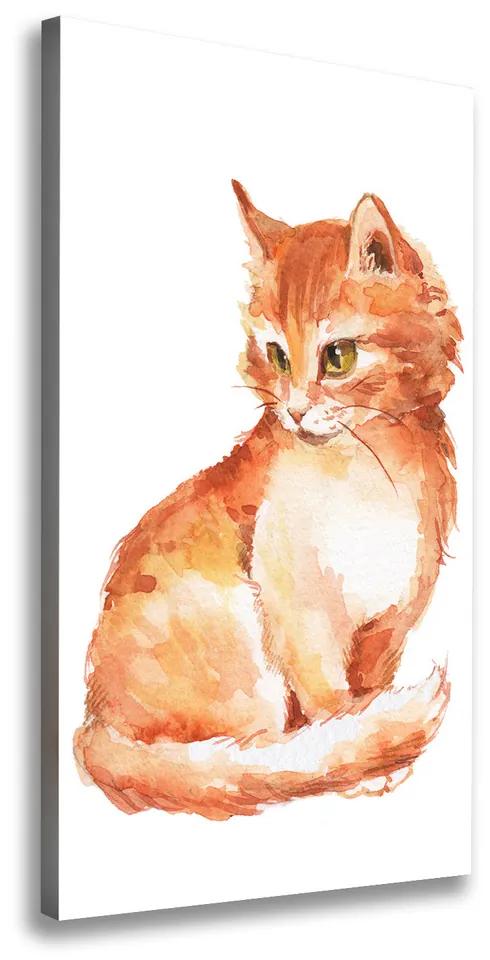 Wallmuralia Foto obraz na plátně do obýváku Červená kočka 70x140 cm