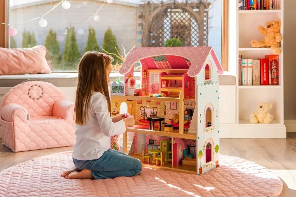 Dřevěný domeček pro panenky Pohádková rezidence