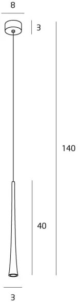 MAXLIGHT P0372 - LED Lustr na lanku COFFEE LED/7W/230V pr. 3 cm černá