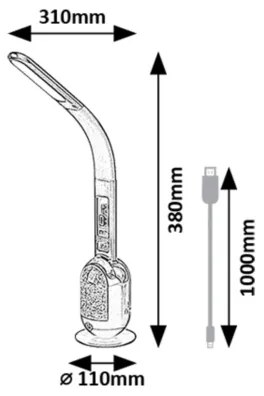 Rabalux 74231 - LED RGB Stmívatelná stolní lampa FIGEN LED/5W/230V bílá