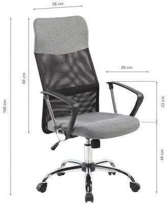 Kancelářská židle Ellena GoodHome světle šedá
