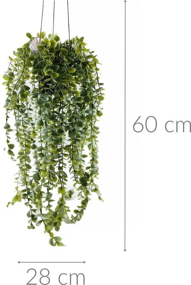 Umělá rostlina SENECIO, závěsná, 60 cm