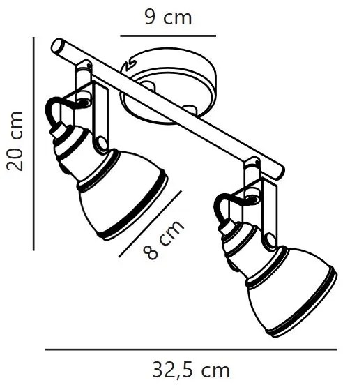 Nordlux - Bodové svítidlo ASLAK 2xGU10/35W/230V černá