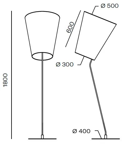 LND Design LFF500 Stojací lampa, bílá