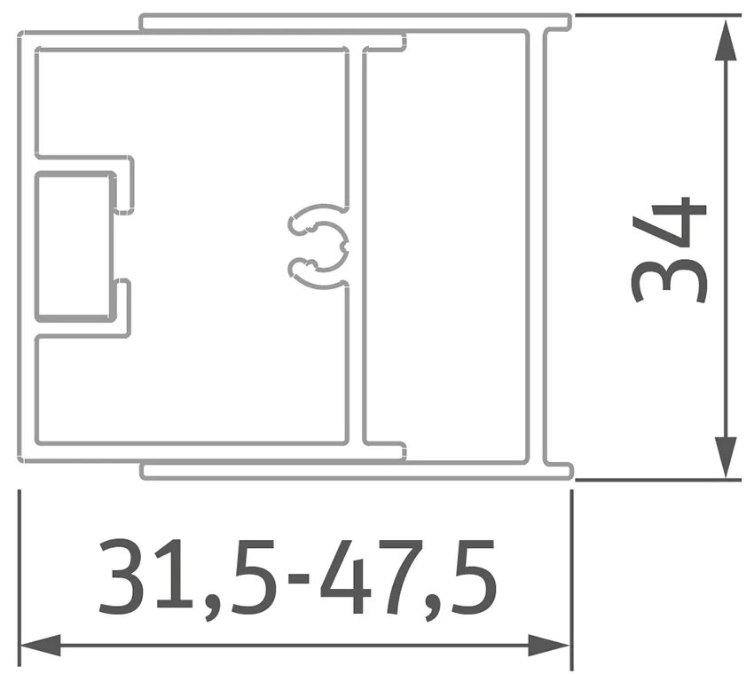 Roth Jednokřídlé sprchové dveře HI PI2 se setem profilů HI SET pro instalaci do niky Varianta: šířka: 90 cm, orientace: Uni - (HI PI2/900_HI SET), Barva profilů a typ výplně: profily: brillant, výplň: transparent