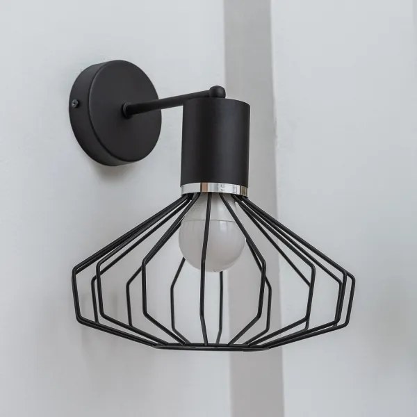 Nástěnná lampa SOLANO 1xE27/15W/230V černá/lesklý chrom