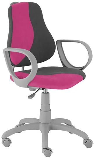 Dětská rostoucí židle ALBA FUXO S-line šedo-růžová