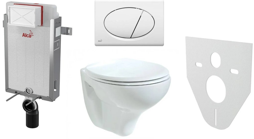 Alcaplast AM115/1000 Renovmodul komplet k zazdění se závěsným WC Creavit STANDARD TP320 + bidet 2v1 new