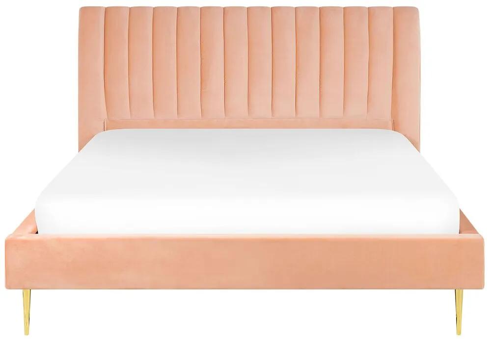 Manželská postel 180 cm MASALA (s roštem) (růžová). 1022802