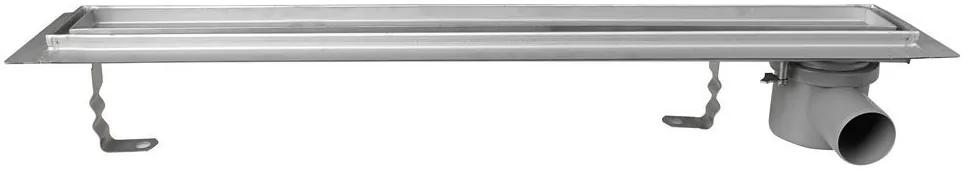 Aqualine Pavino 2710-90 sprchový kanálek s roštem pro dlažbu 860 x 140 x 92 mm nerez