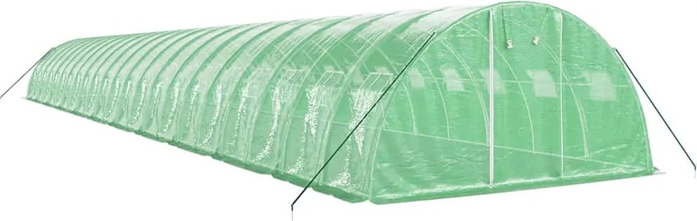 Skleník s ocelovým rámem zelený 88 m² 22 x 4 x 2 m 3188070