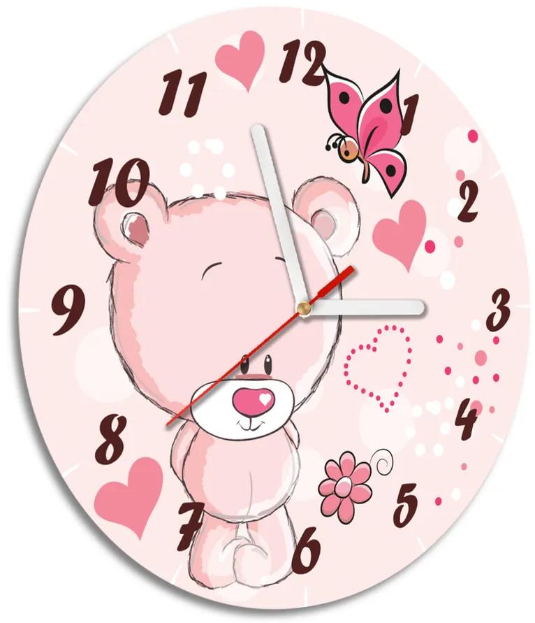 Gario Dětské hodiny Stydlivý medvídek Rozměry: 30 x 30 cm