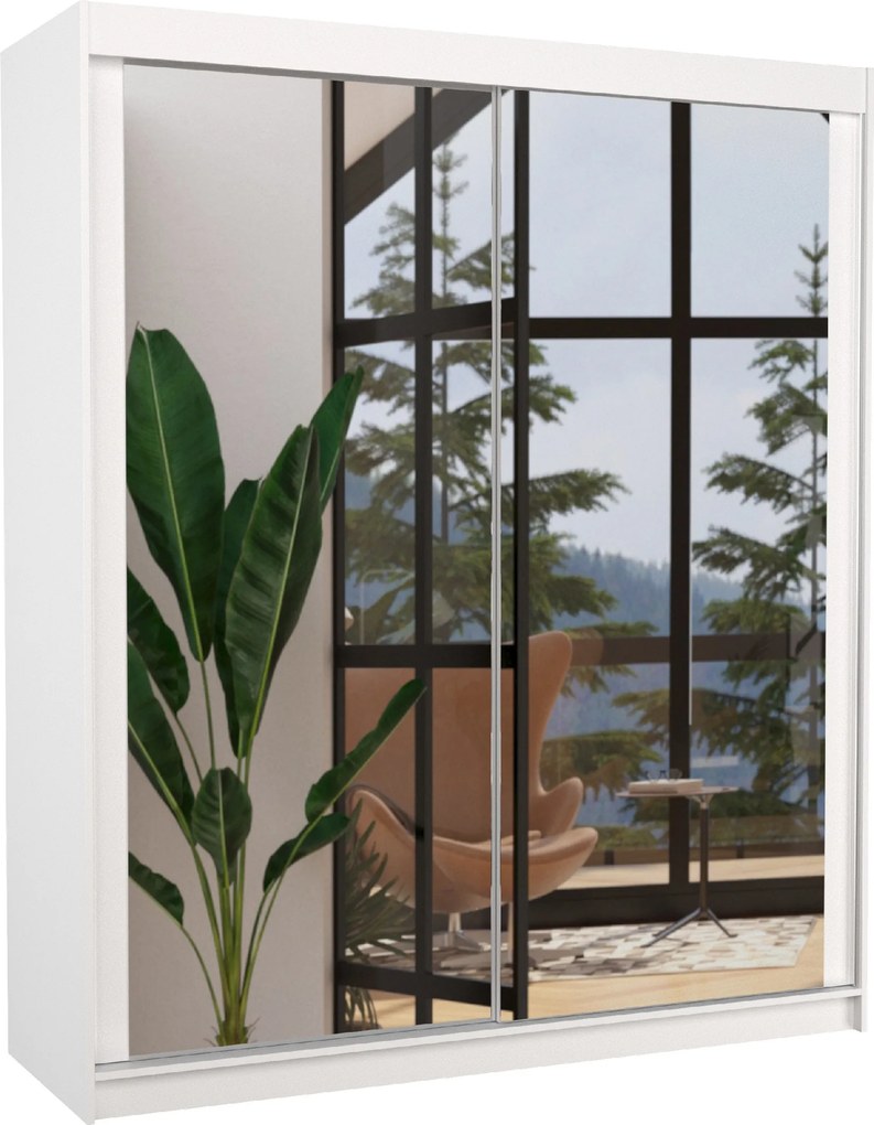 ADRK Furniture Posuvná skříň s zrcadlem MORGAN 180 ADRK-SW-MOR-W-180